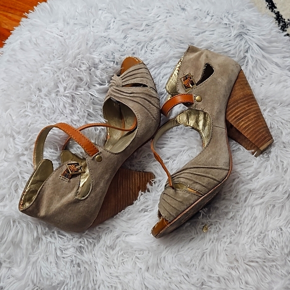 Seychelles | Shoes | Seychelles Leather And Wood Size Heel | Poshmark